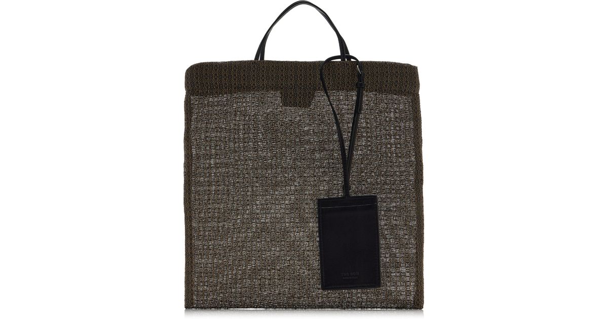 The Row Barn Woven Mini Tote Bag in Black | Lyst