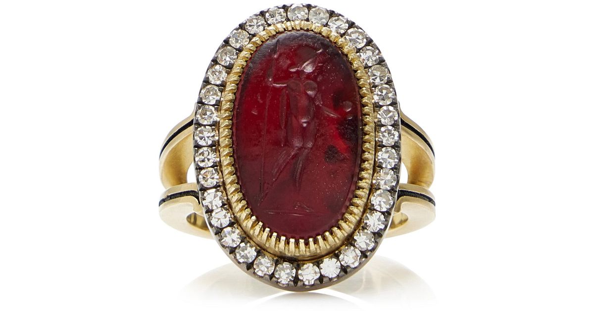Sylva & Cie Ancient Apollo Seal Ring in Red | Lyst UK