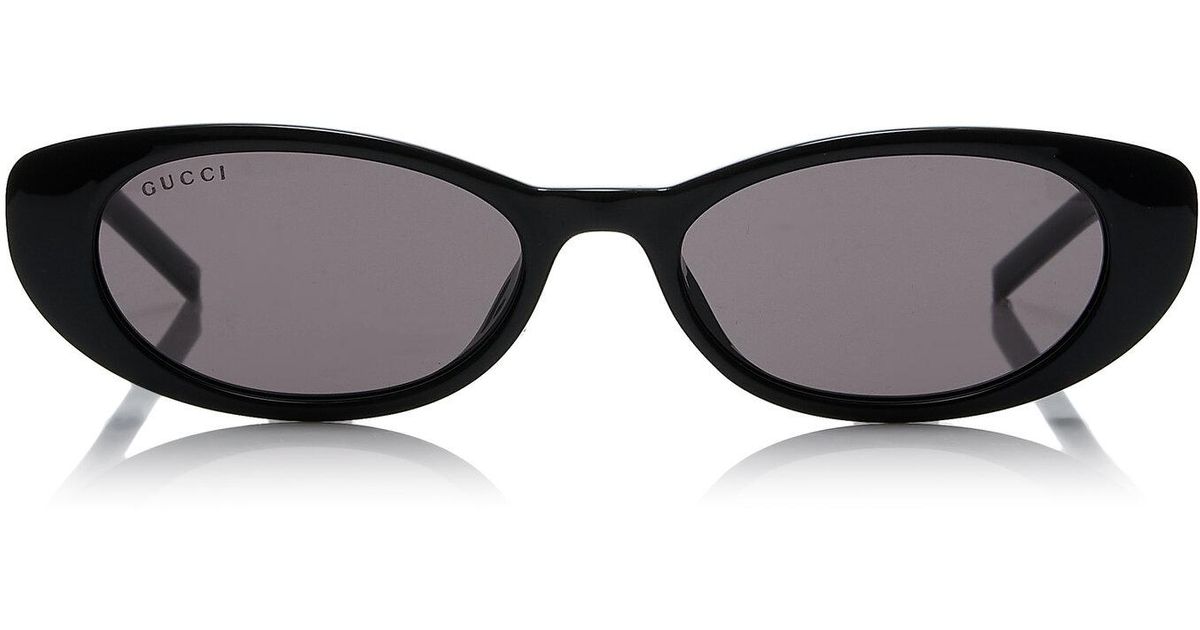 Gucci G String Cat-Eye Acetate Sunglasses in Black | Lyst