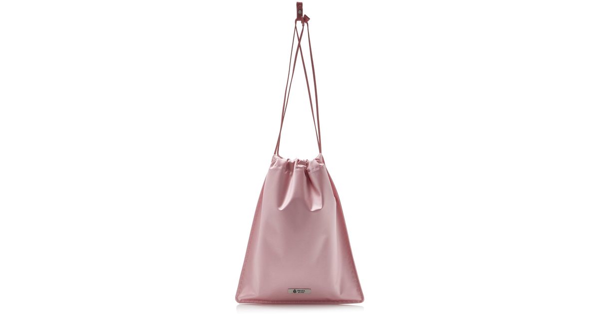 Prada Wish Satin Pouch in Pink | Lyst UK