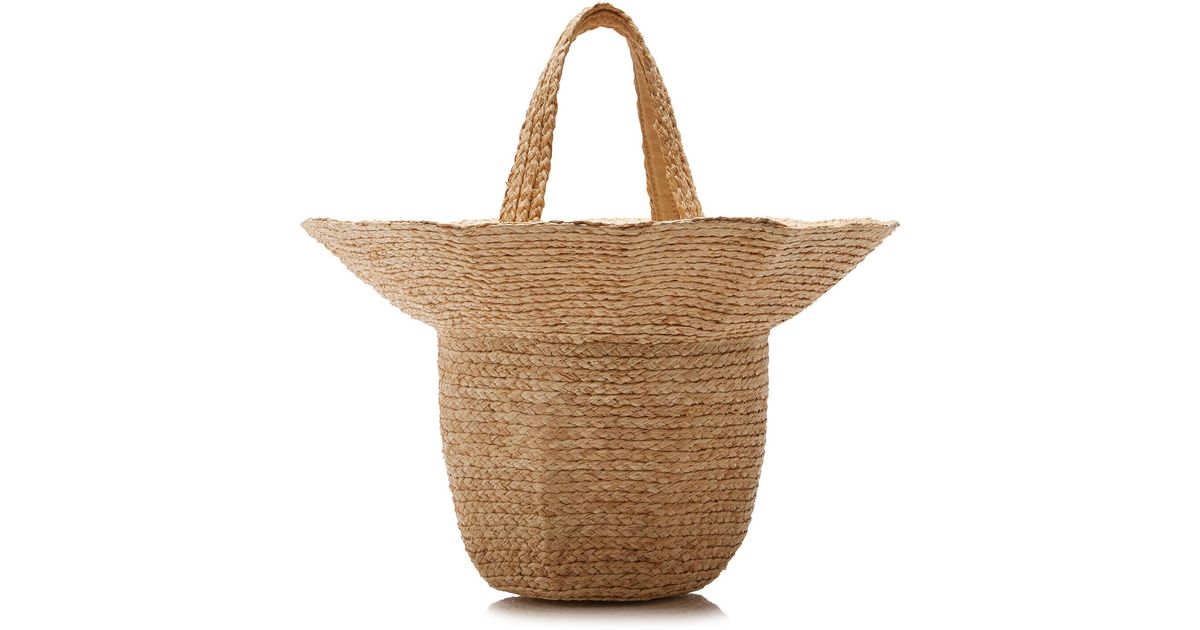 The Row Sol Raffia Bucket Bag in Natural | Lyst