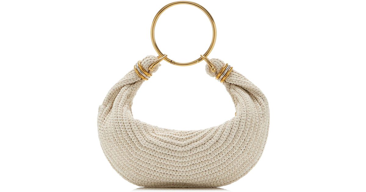 Chloé Crocheted Bracelet Bag in White | Lyst UK