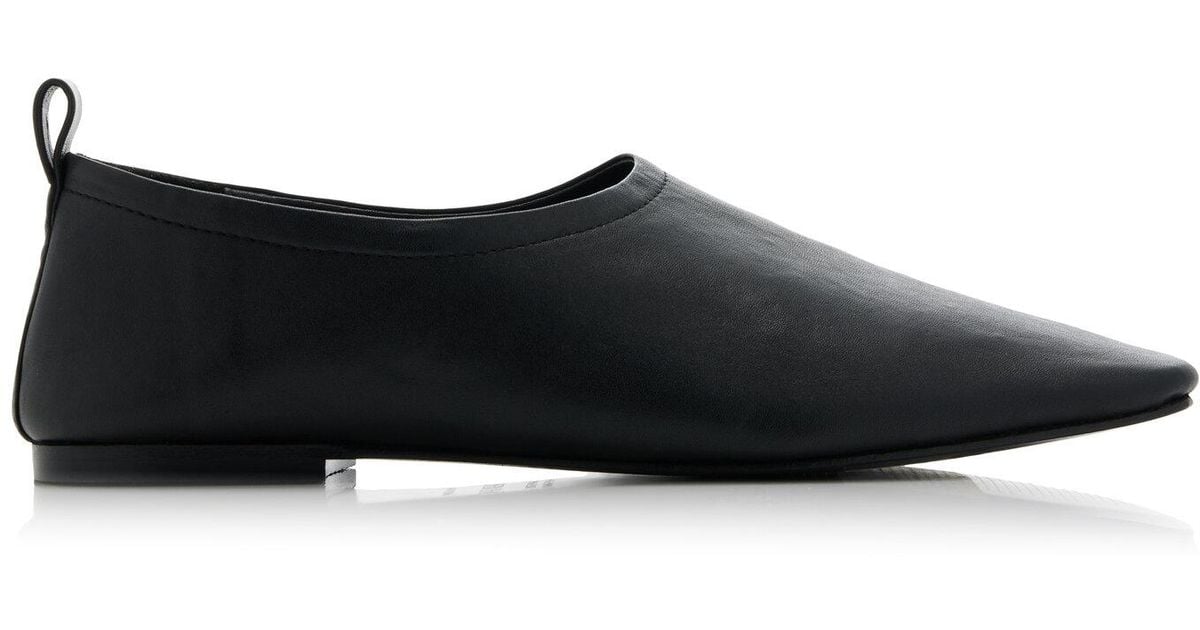 A.Emery Pia Leather Flats in Black | Lyst