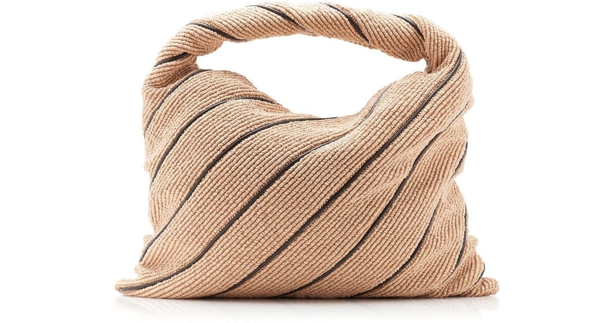Bottega Veneta Large Hop Raffia Bag in Natural | Lyst