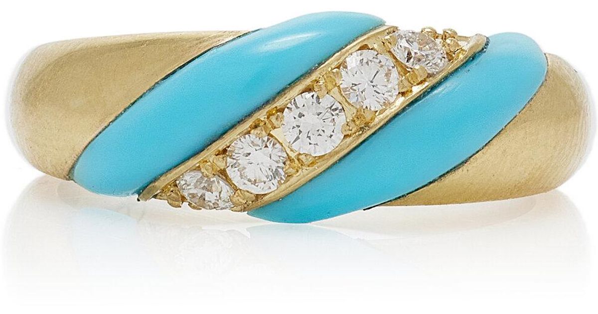 Jenna Blake 18K; Diamond And Ring in Blue | Lyst