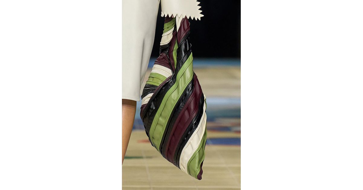 Bottega Veneta Large Hop Hobo Paper Calf Double Multicolored Stripes in ...