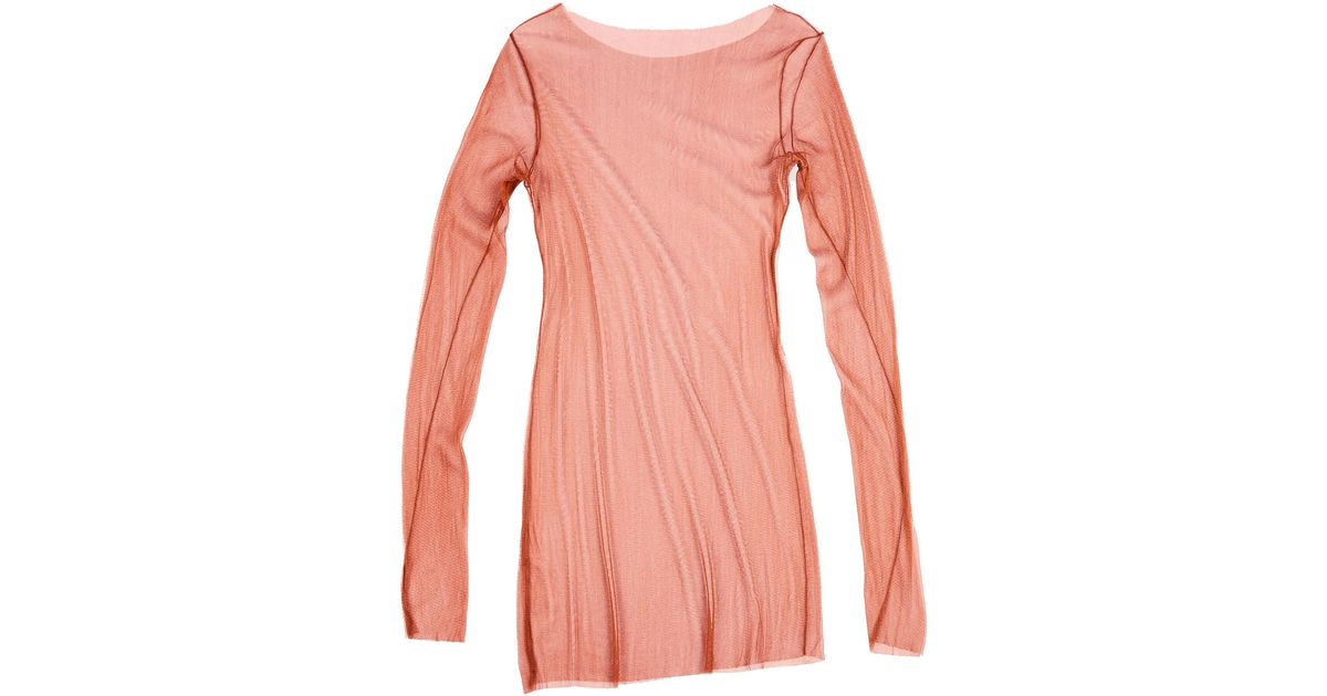 Cortana T Sheer Silk-Tulle Top in Pink | Lyst UK