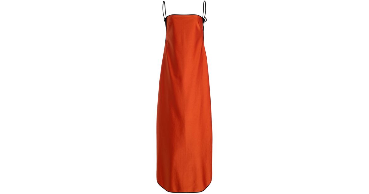Temily Exclusive Summer Bones Signature Satin Maxi Dress in Orange ...