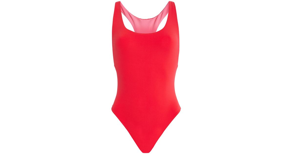 Bondeye Eden Reversible One-Piece Swimsuit in Red | Lyst