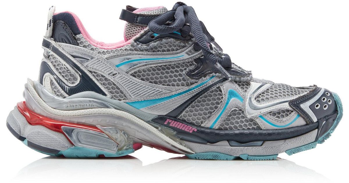 Balenciaga Runner 2 Mesh And Rubber Sneakers in Blue | Lyst