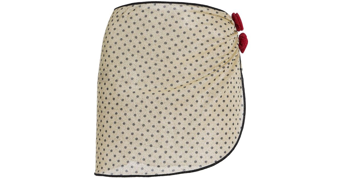 Oséree Lumière Rose-Detailed Polka-Dot Pareo in White | Lyst UK