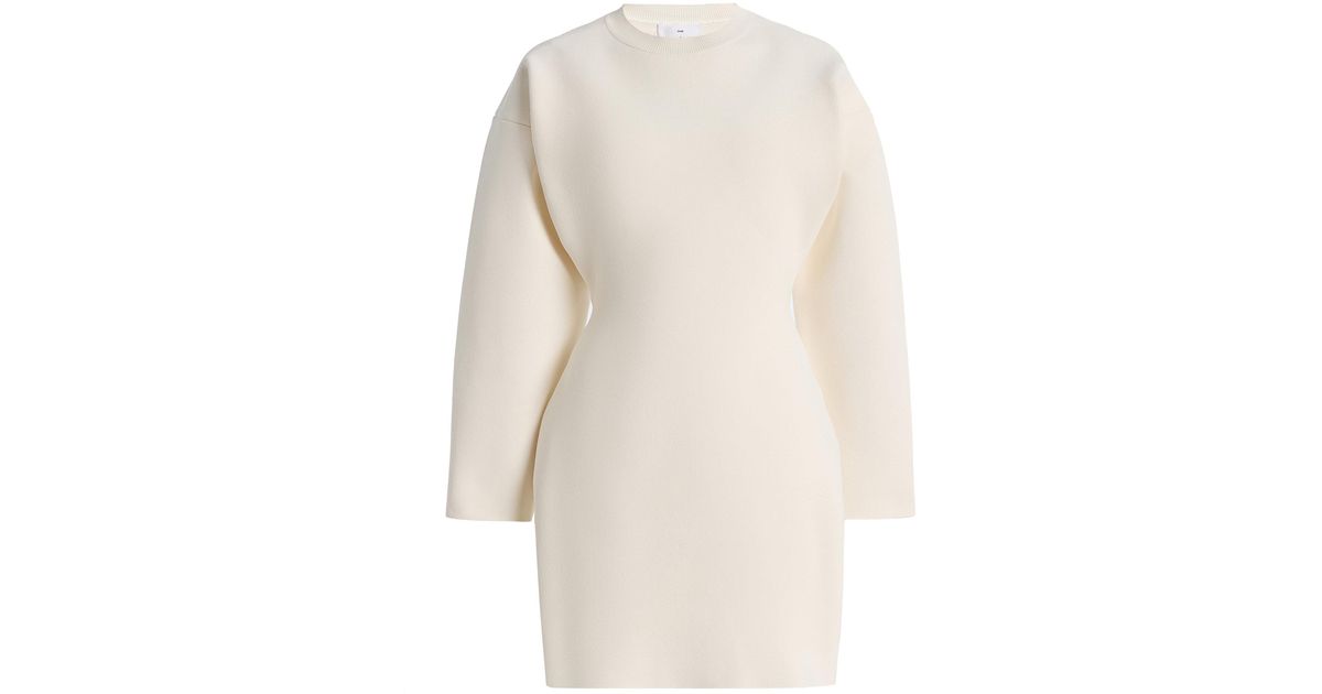 Wardrobe NYC Rhw Power Knit Dress Mini in White | Lyst UK