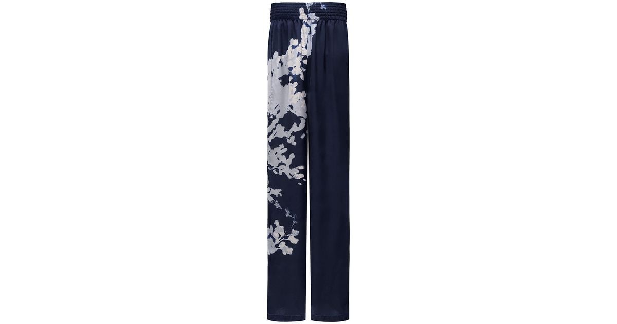 Maria Elena Villamil Hera Wide Leg Pants in Blue | Lyst UK