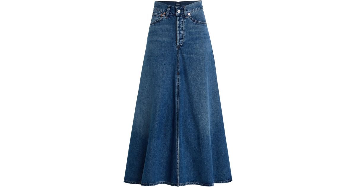 Citizens of Humanity X Bloom Farm Exclusive Fluid Denim Maxi Skirt in ...