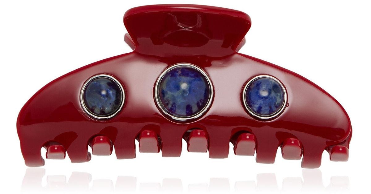 Lelet Tasha Marble Claw Clip in Red | Lyst