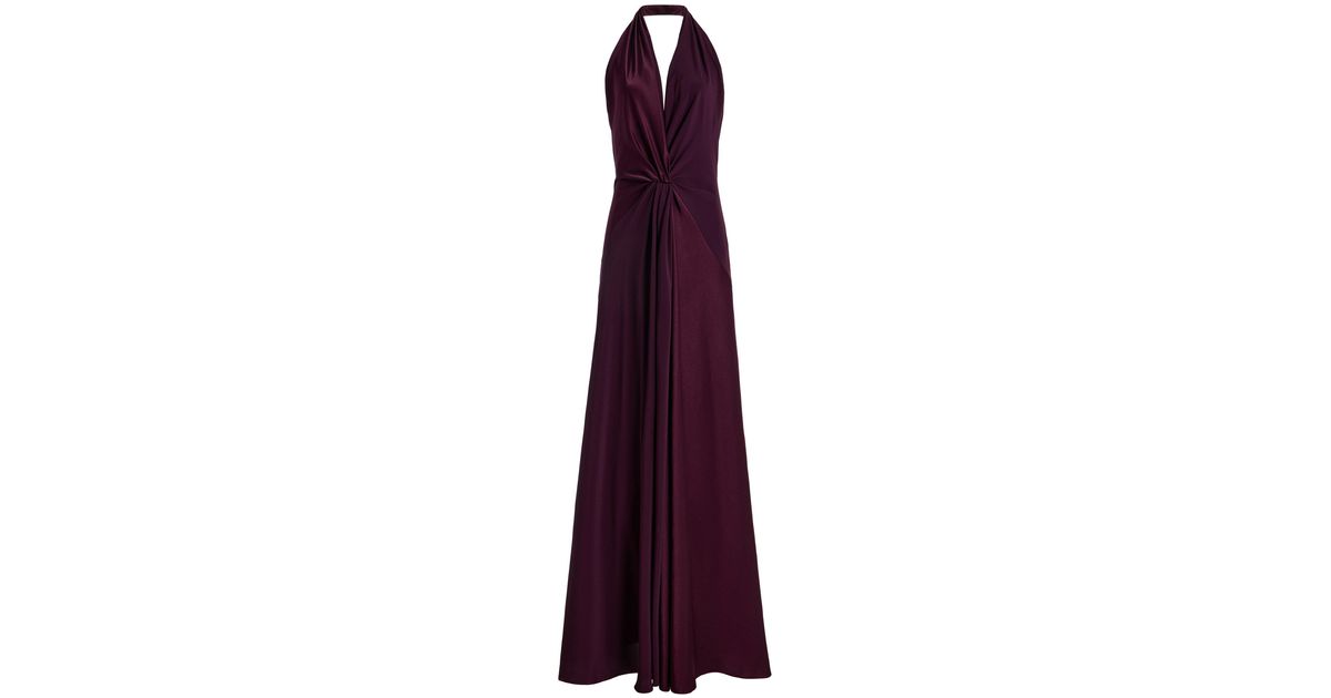 Anna October Exclusive Ruth Silk Maxi Dess in Purple | Lyst
