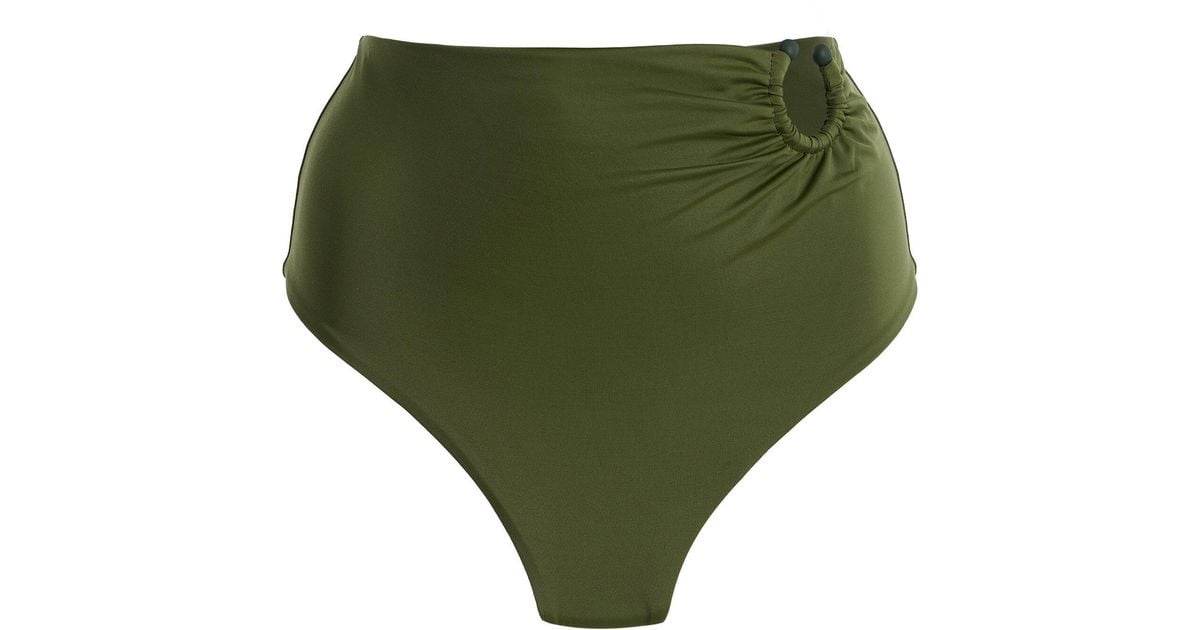 Johanna Ortiz Taita U-Ring High-Rise Bikini Bottom in Green | Lyst UK