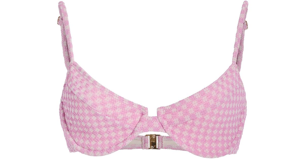 Juillet Lulu Bikini Top In Pink Lyst