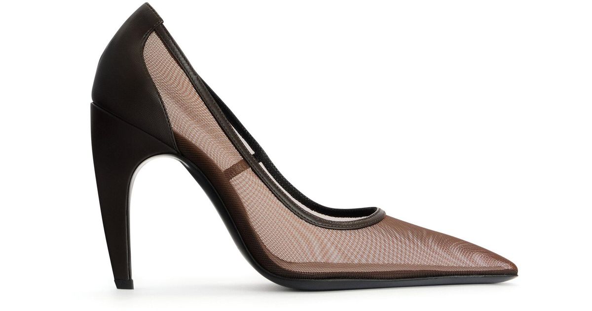 Jude Fame Mesh Pumps in Brown | Lyst