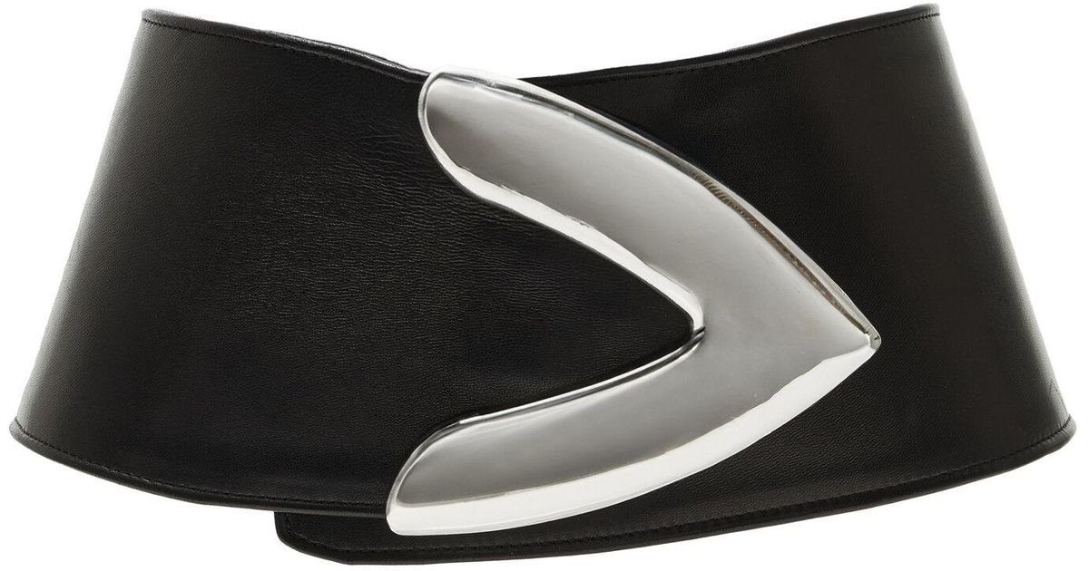 Brandon Maxwell The Callahan Wide Belt With Oversized Metal Tip ...