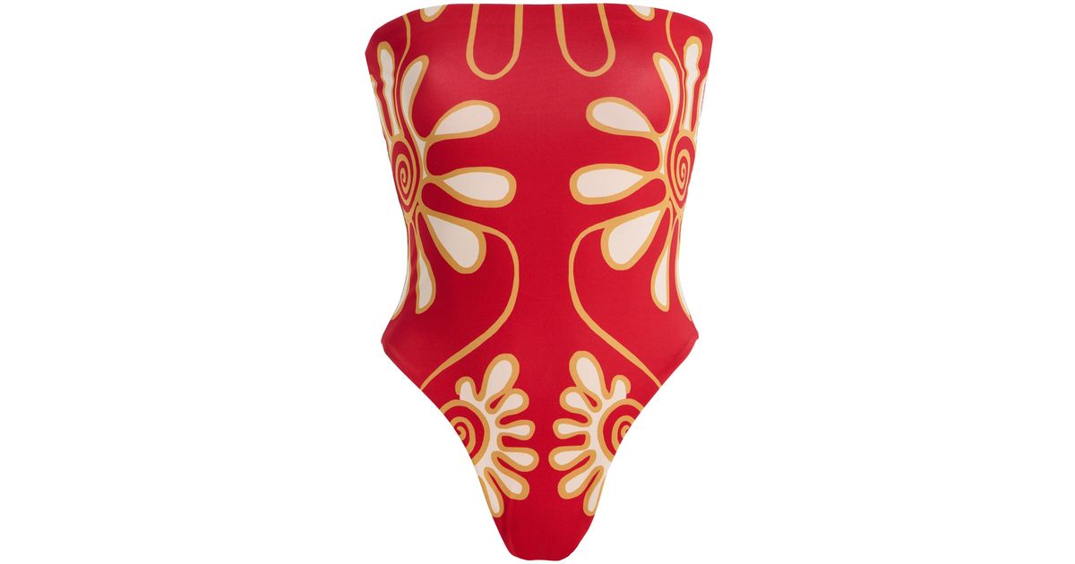 Cala De La Cruz Exclusive Lore One-Piece Swimsuit in Red | Lyst