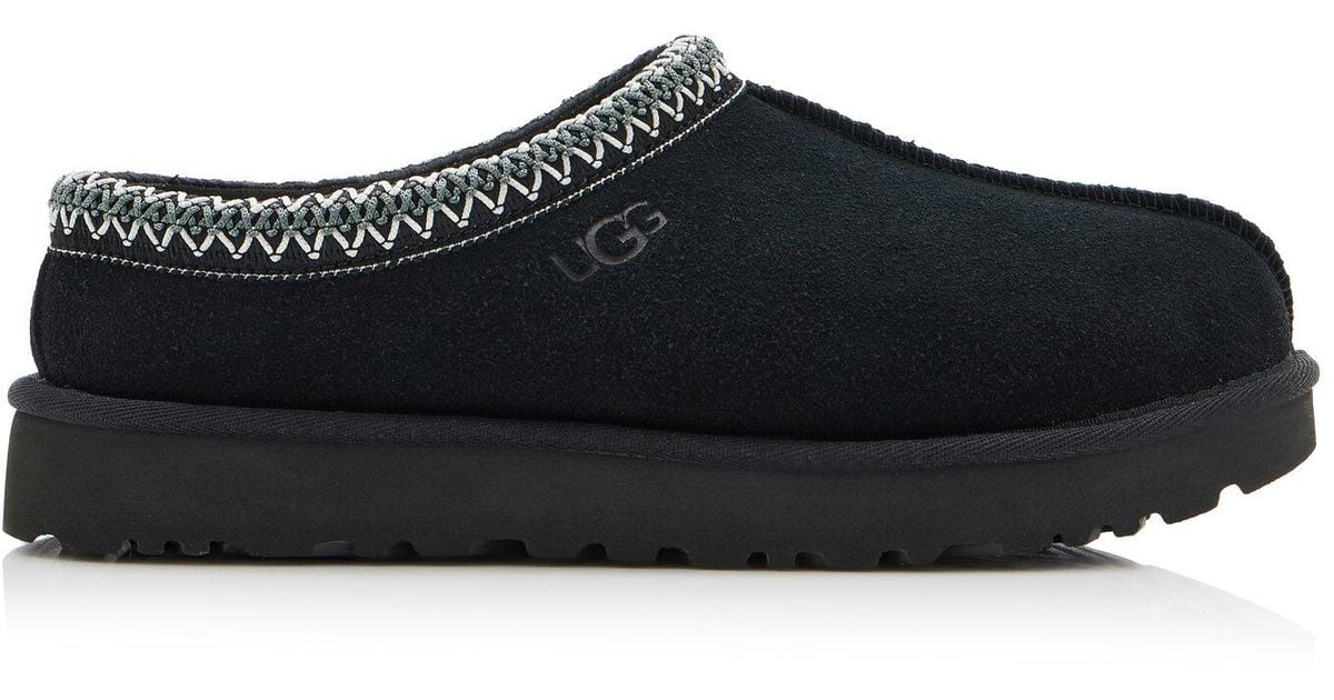 UGG Tasman Sheepskin Platform Slippers in Black | Lyst