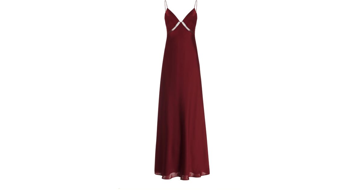 FAVORITE DAUGHTER Exclusive The Blackberry Satin Maxi Dress in Red | Lyst