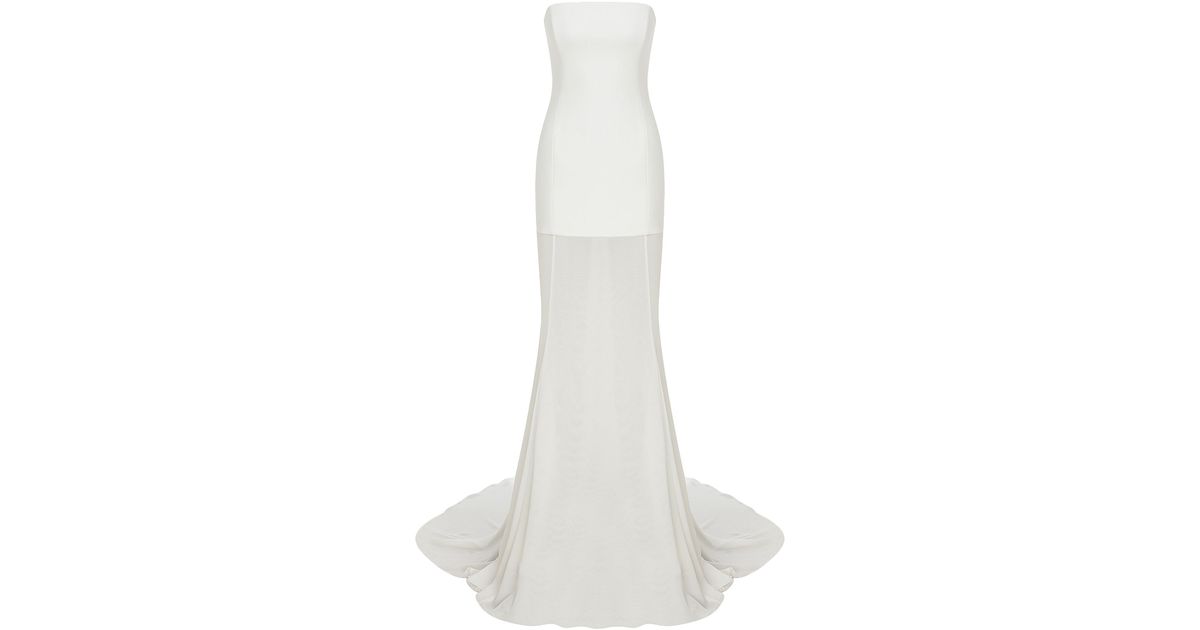 ILA THE BRAND Exclusive Isabel Sheer-paneled Crepe-chiffon Gown in ...