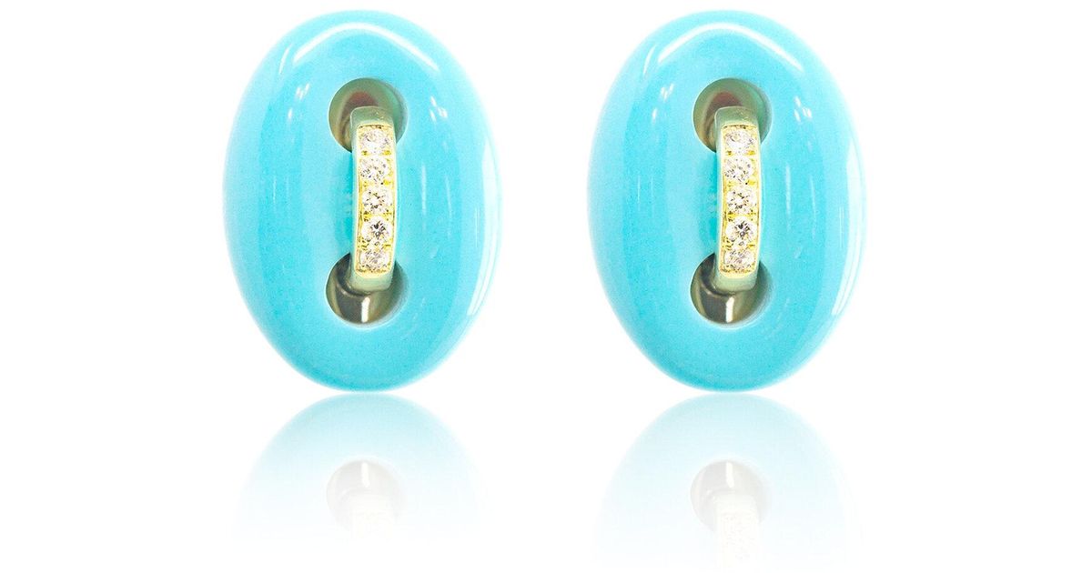 Jenna Blake 18K Diamond And Stud Earrings in Blue | Lyst