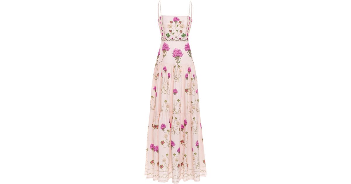 Agua Bendita Lima Trébol Maxi Dress in Pink | Lyst