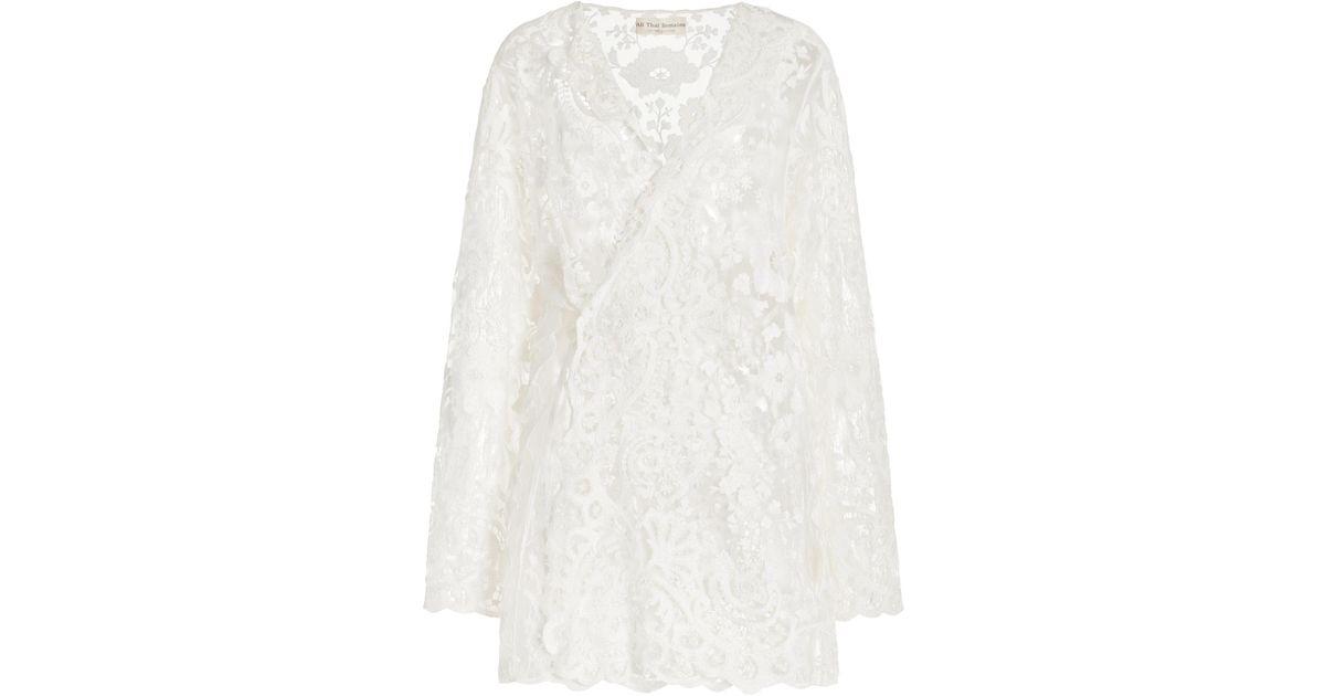 All That Remains Suki Cotton Lace Mini Dress in White | Lyst