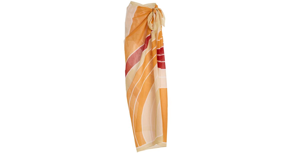 Soleil Soleil Exclusive Square Pareo in Orange | Lyst