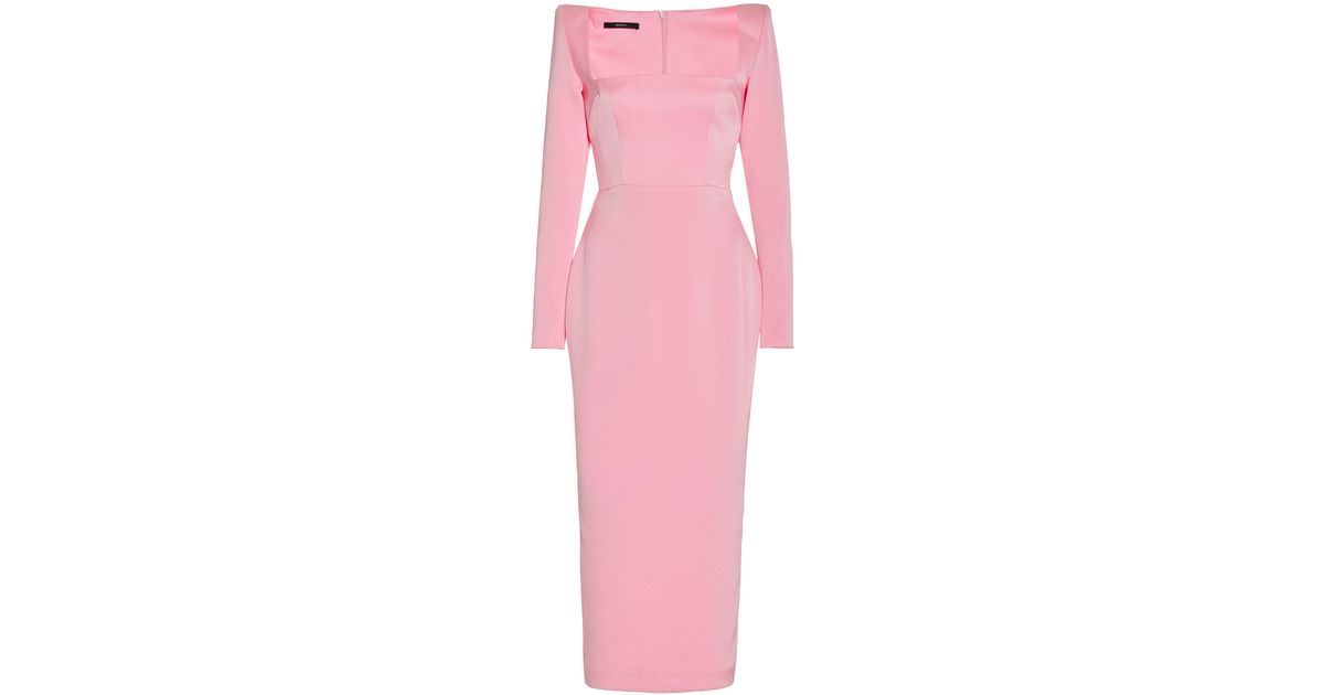 Alex Perry Mercer Satin Crepe Dress in Pink | Lyst