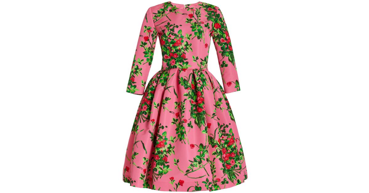 Carolina Herrera Printed Knee-length Dress in Red | Lyst UK Carolina Herrera Printed Knee-length Dress in Red | Lyst UK
