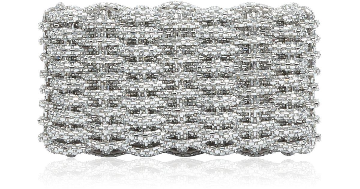 Jonathan Simkhai Morgan Embellished Woven Clutch in Metallic | Lyst UK