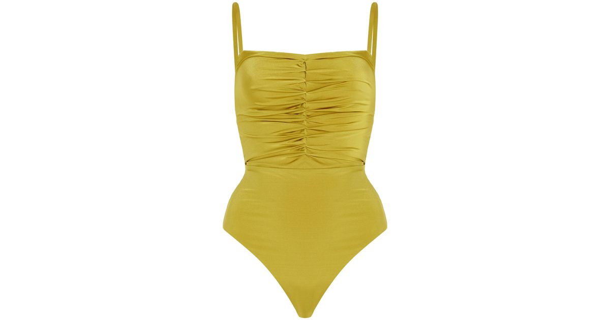 Moré Noir Blair One-Piece Swimsuit in Yellow | Lyst