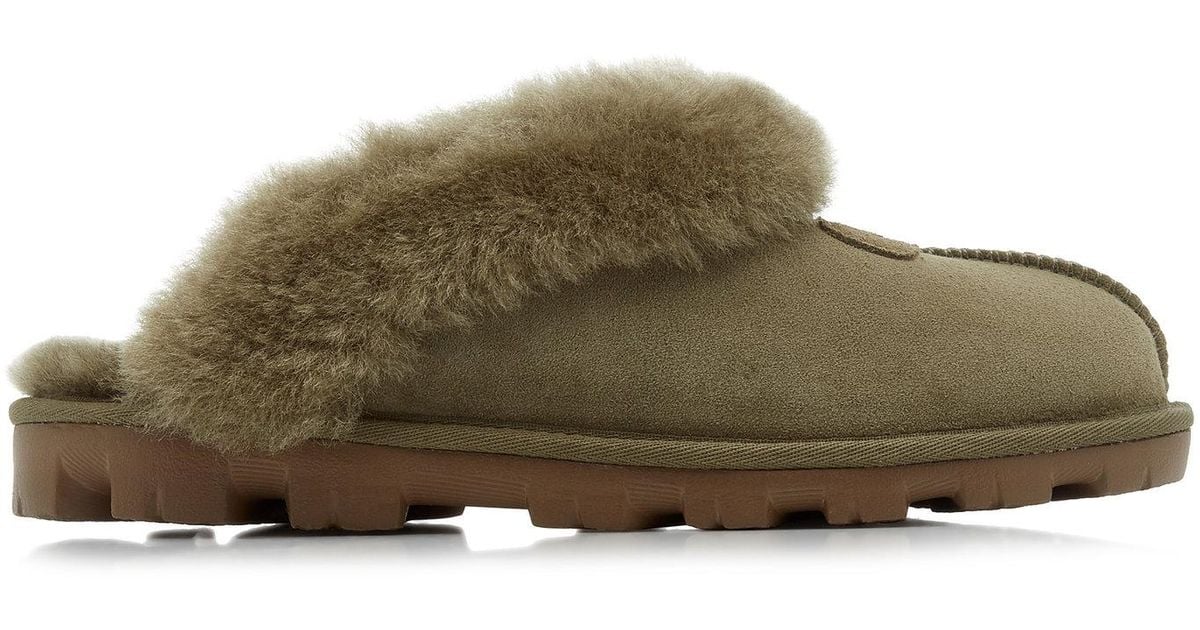 Ugg Coquette Sheepskin Slippers In Green Lyst