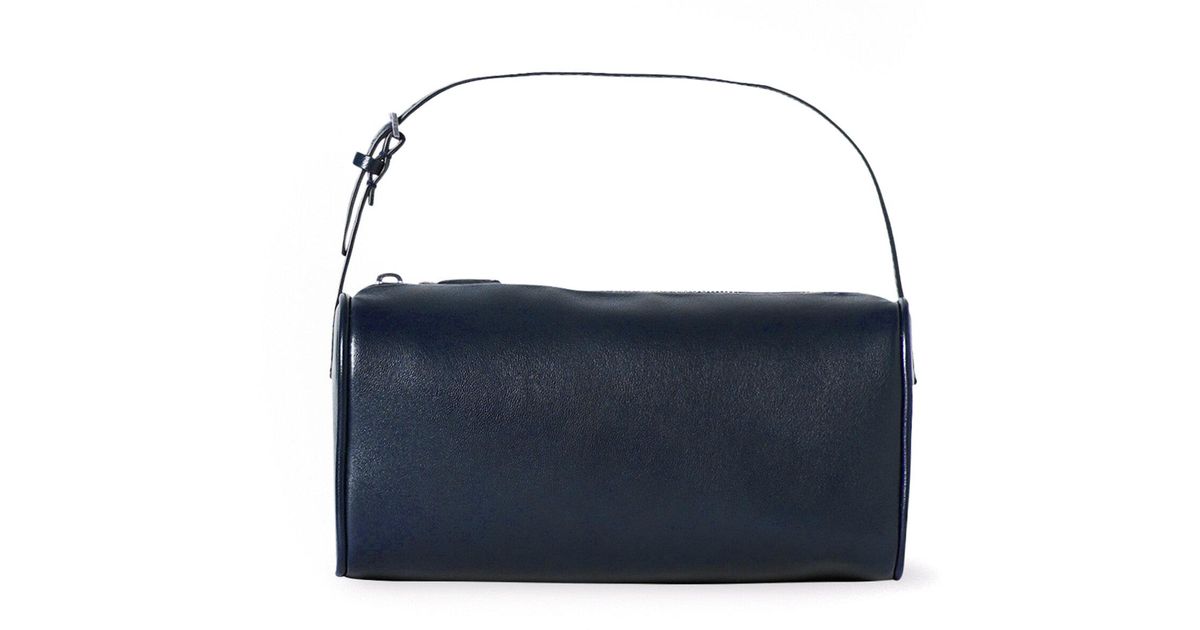 The Row 90's Leather Top Handle Bag in Blue | Lyst