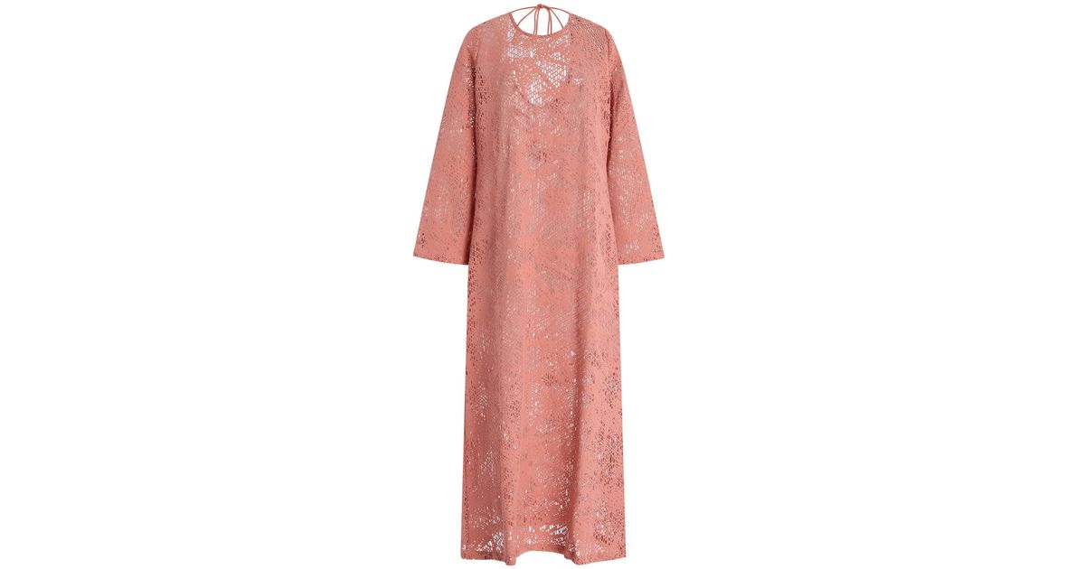 Oas Exclusive Astrea Grace Crochet Cotton Dress in Pink | Lyst
