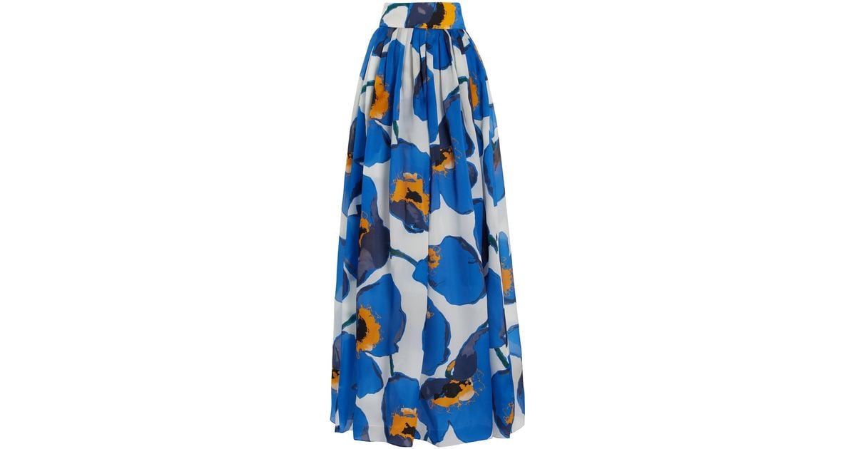 Carolina Herrera Printed Silk Ballgown Skirt in Green | Lyst Carolina Herrera Printed Silk Ballgown Skirt in Green | Lyst