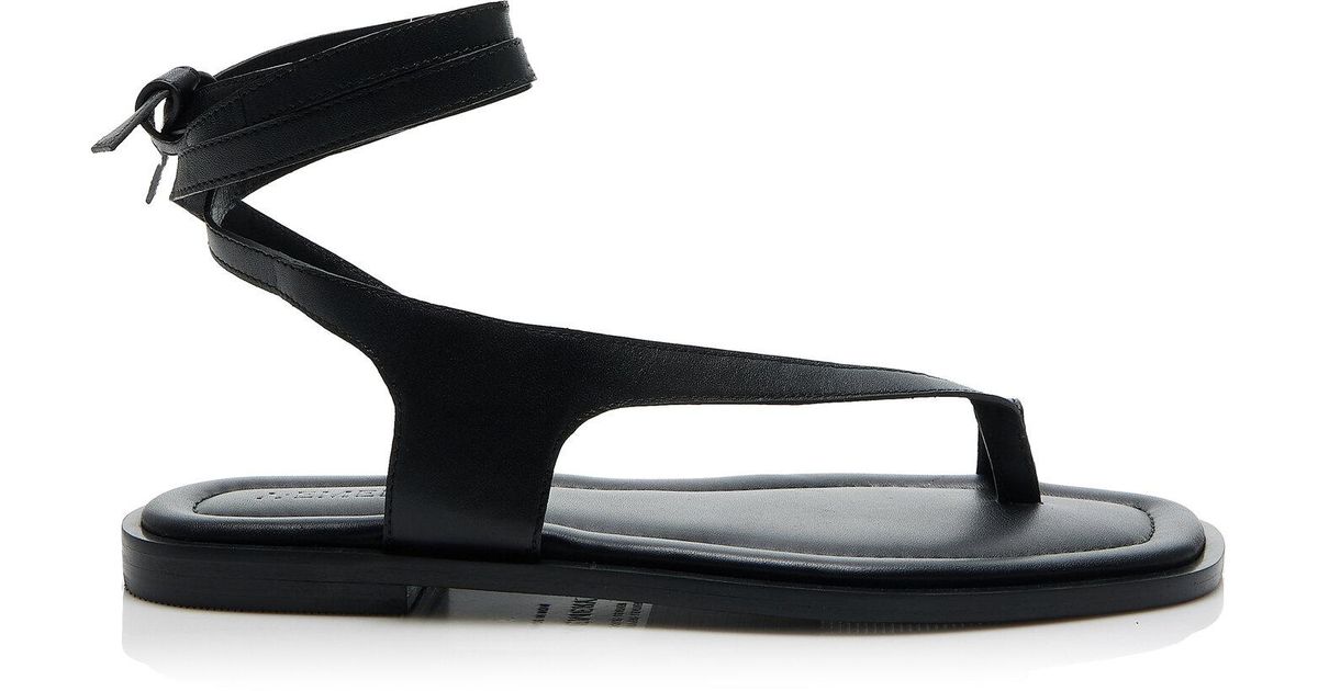 A.Emery Heidi Leather Sandals in Black | Lyst