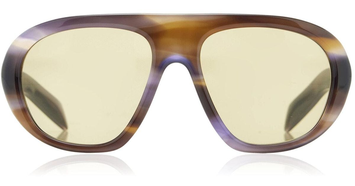 Prada Aviator-Frame Acetate Sunglasses in Natural | Lyst UK