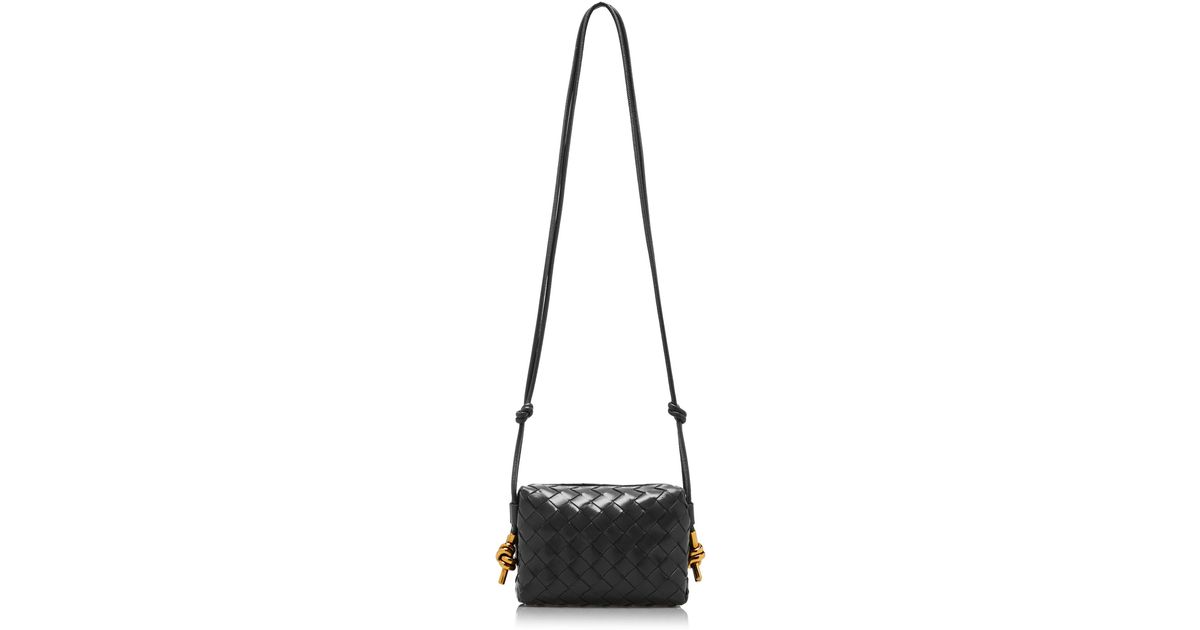 Bottega Veneta Mini Loop Metal Intrecciato Leather Crossbody Bag in ...