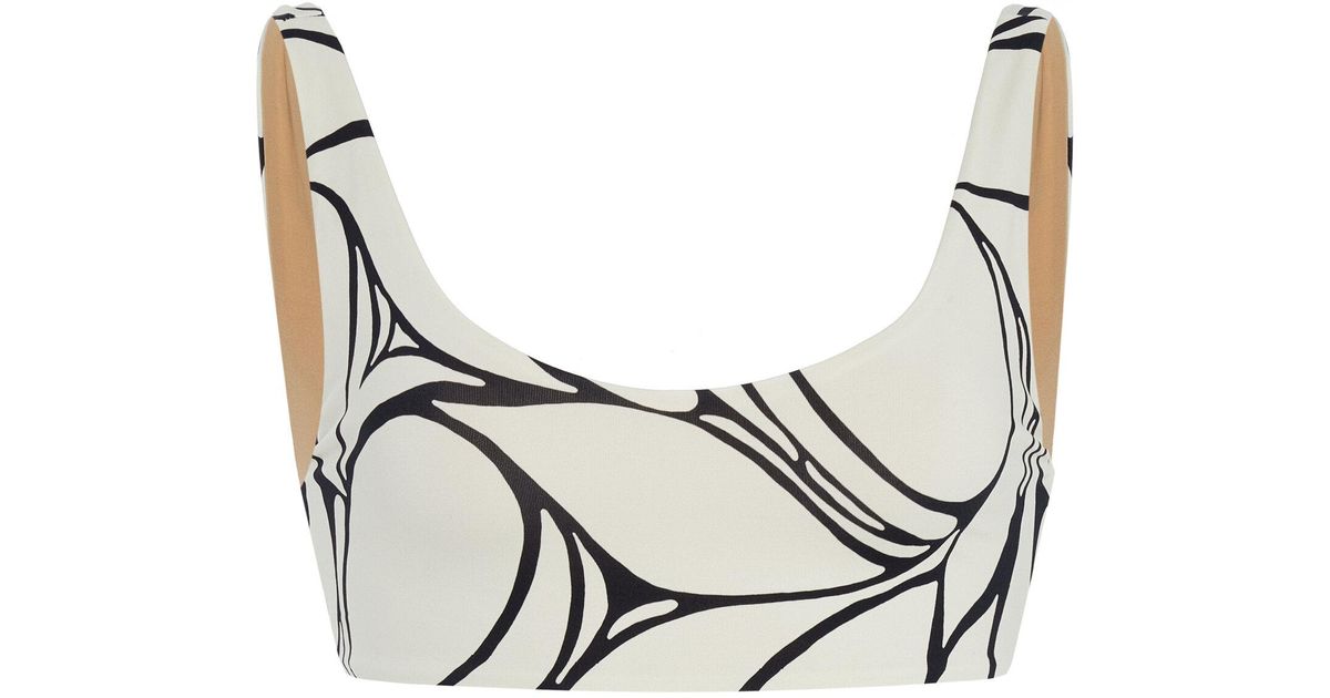 Cala De La Cruz Sara Bikini Top in White | Lyst