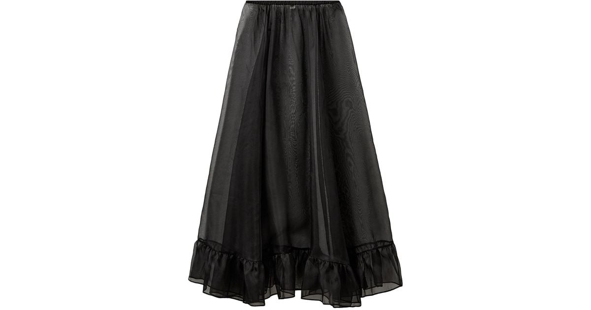 THE GARMENT Vivaldi Sheer Silk Maxi Skirt in Black | Lyst