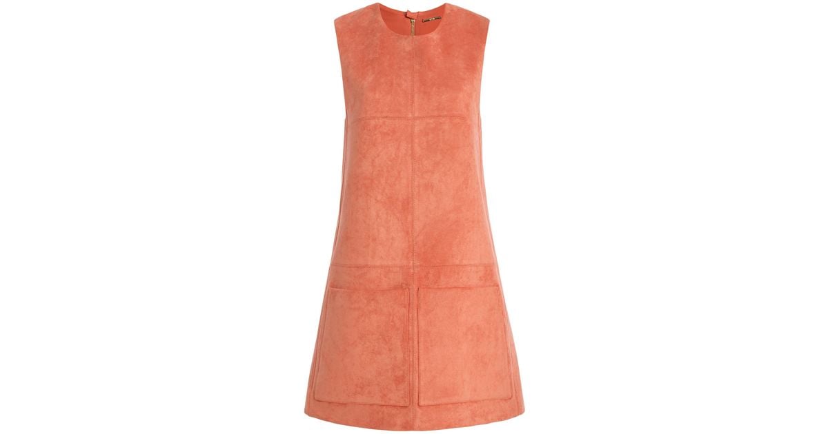 Alexis Dakota Faux Suede Mini Dress in Pink | Lyst UK