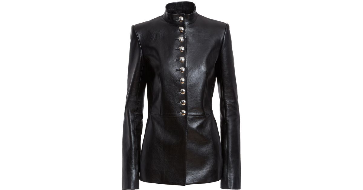 KHAITE Samuel Leather Jacket in Black | Lyst