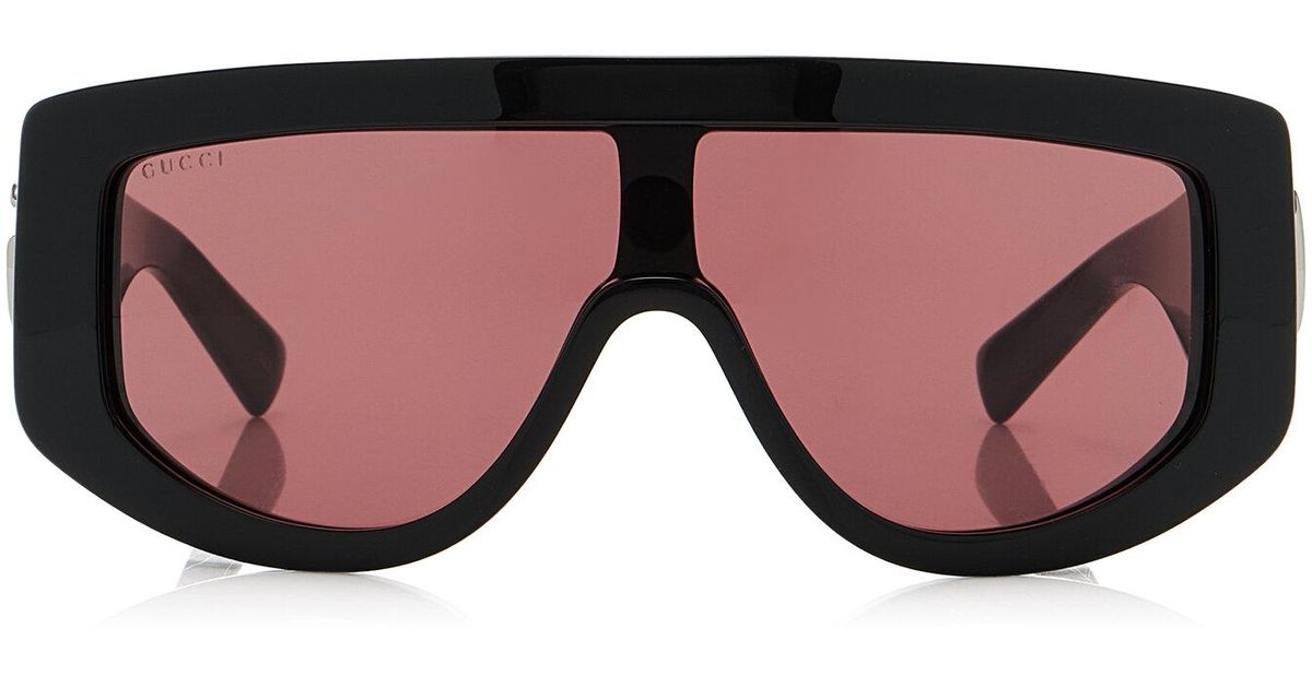 Gucci Mask-Frame Acetate Sunglasses in Black | Lyst UK