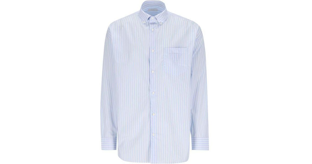 Prada Shirts in Blue for Men | Lyst
