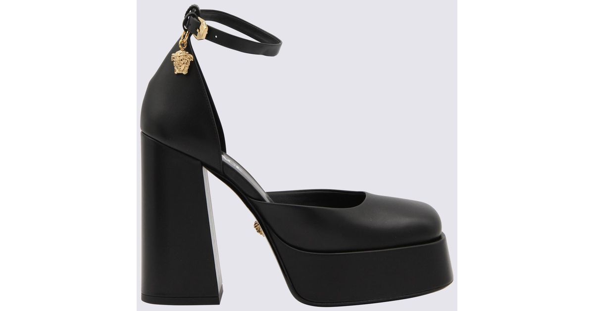 Versace Heels in Black | Lyst